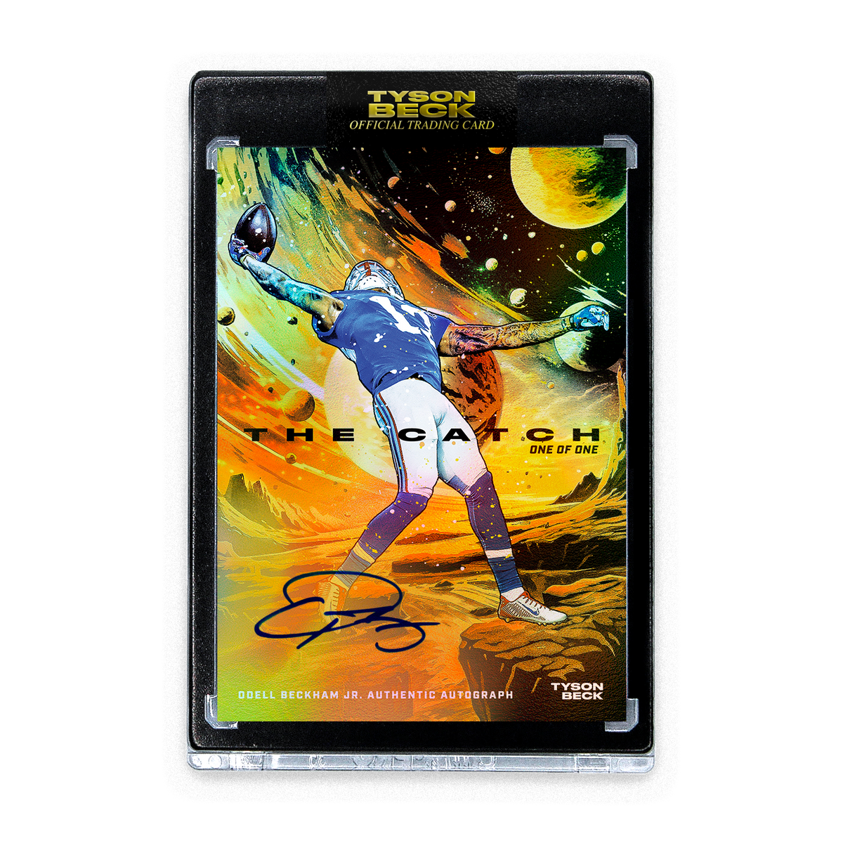 ODELL BECKHAM JR X TYSON BECK - "THE CATCH" - GOLD FOIL - AUTOGRAPH ...