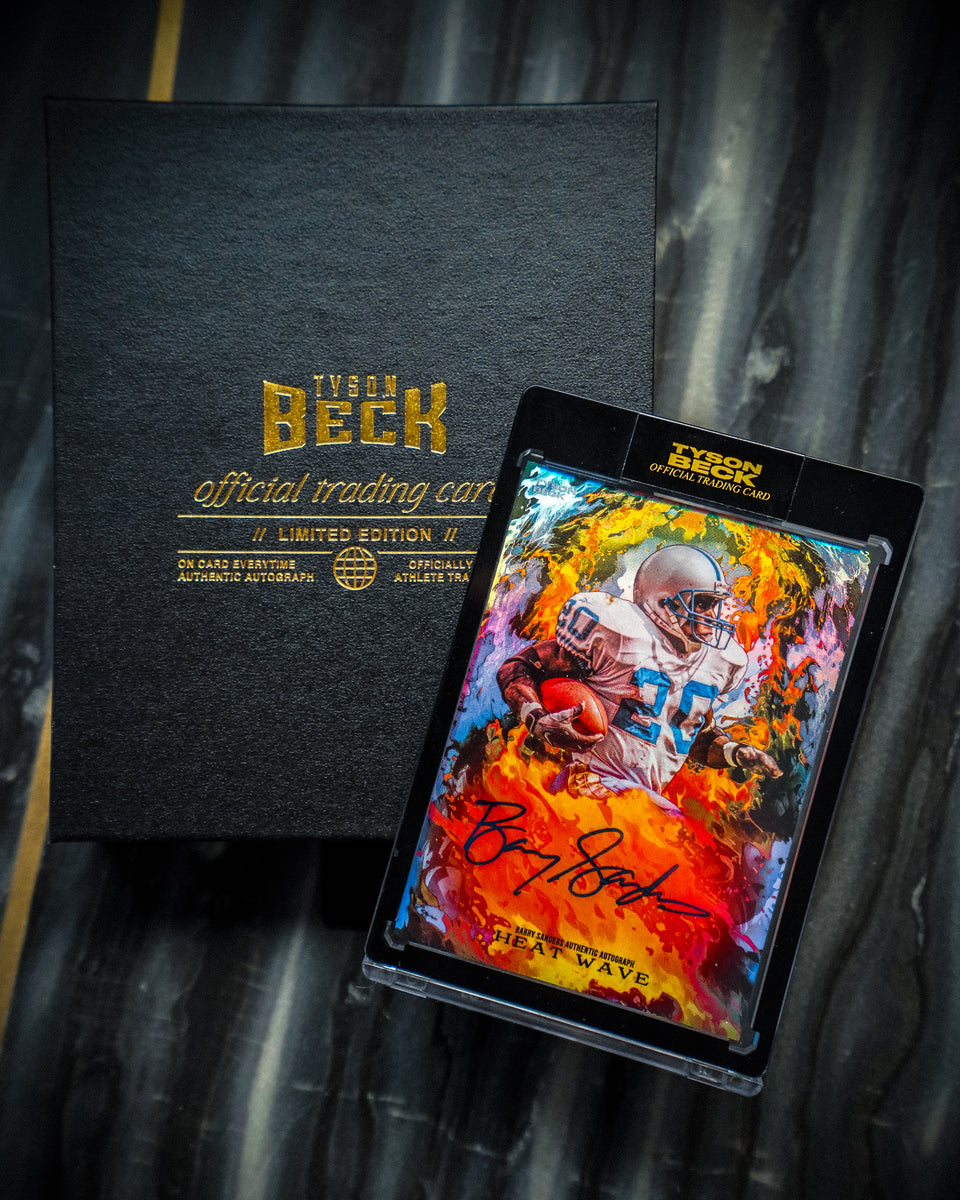 HEAT WAVE - BARRY SANDERS X TYSON BECK - RAINBOW FOIL - AUTOGRAPH - LI ...
