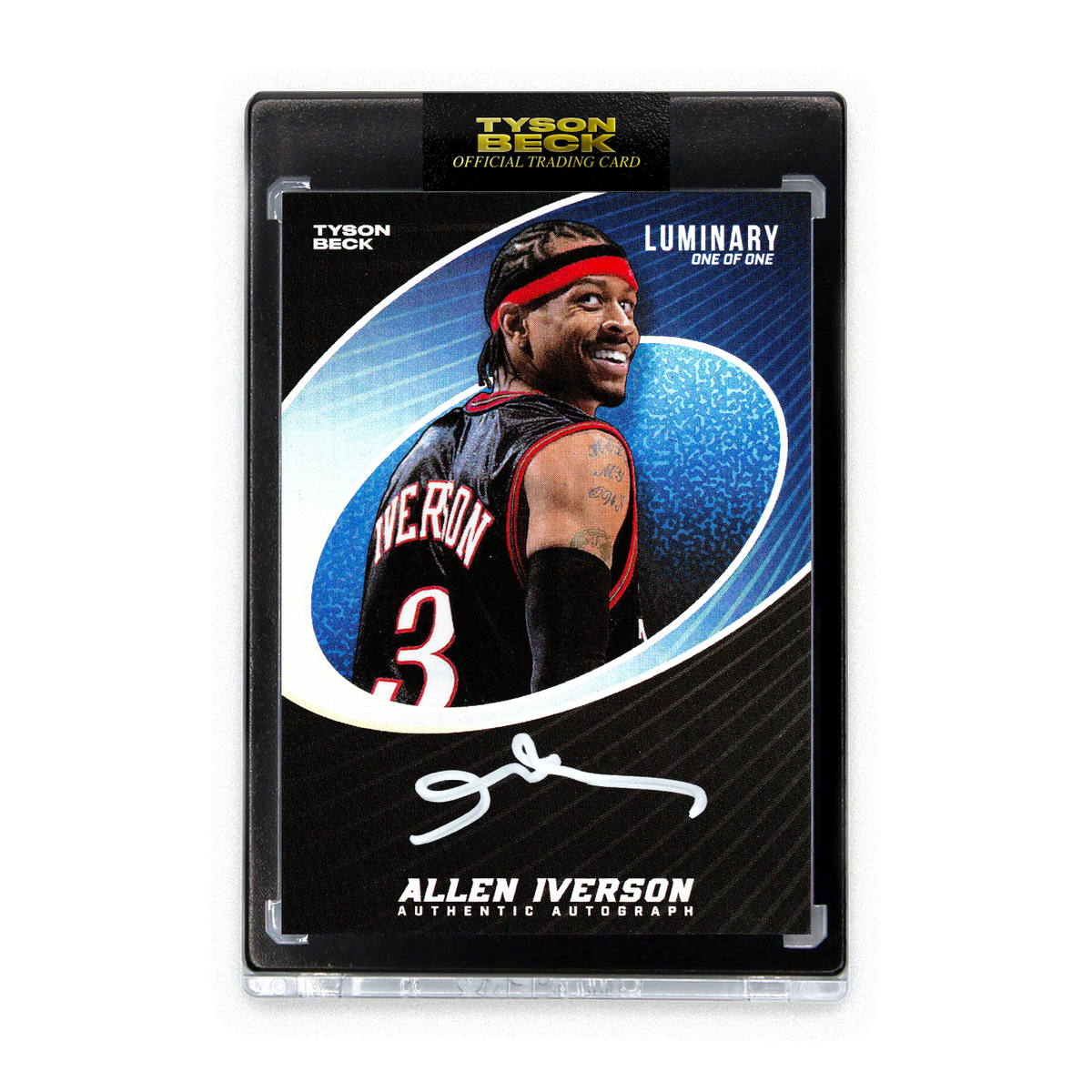 ALLEN IVERSON X TYSON BECK - LUMINARY - BLACK FOIL - AUTOGRAPH - ONE O ...
