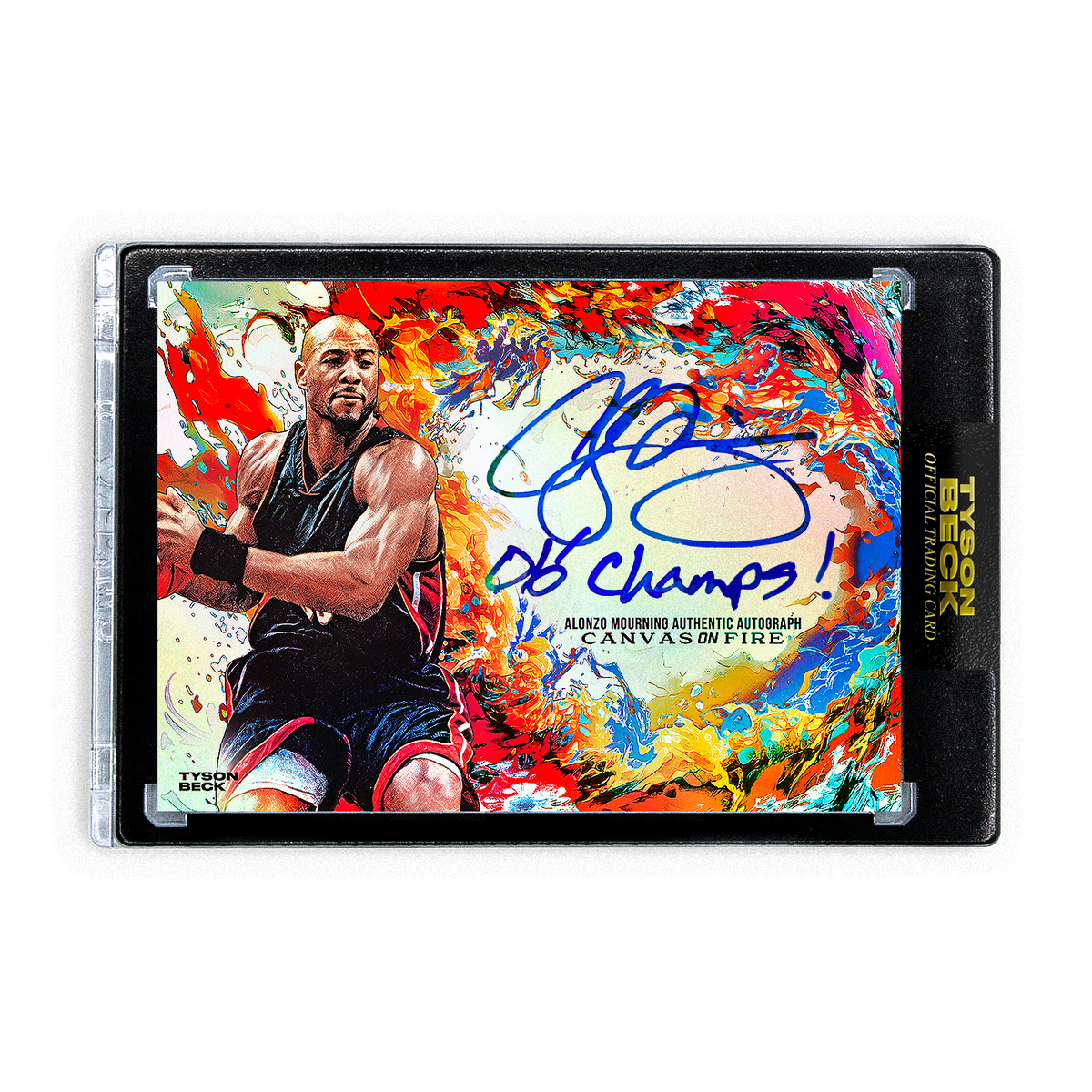 ALONZO MOURNING X TYSON BECK - CANVAS ON FIRE - RAINBOW FOIL - INSCRIP ...