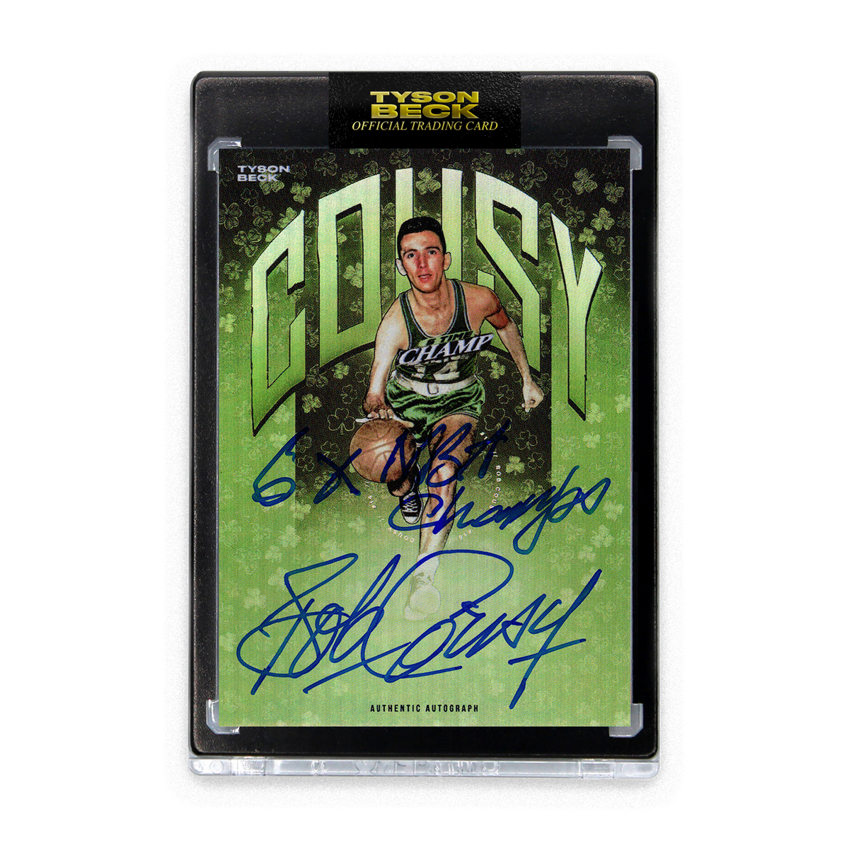 BOB COUSY X TYSON BECK - 6 TIME CHAMP - AUTOGRAPH CARD *RANDOM TIER ...