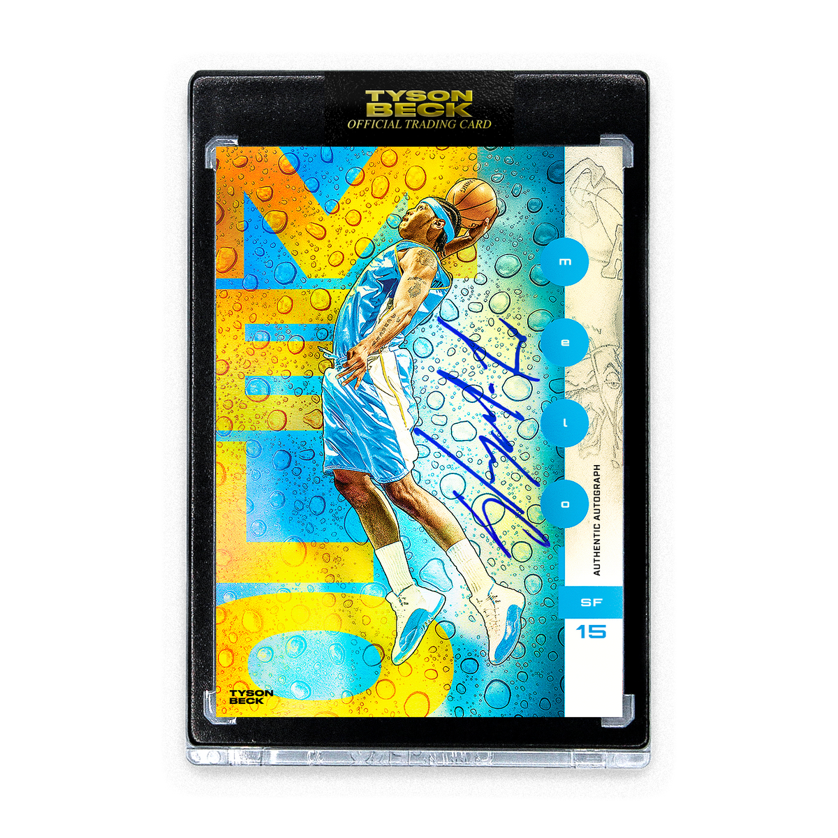 CARMELO ANTHONY X TYSON BECK - DENVER - AP VARIATION - AUTOGRAPH - LIM ...