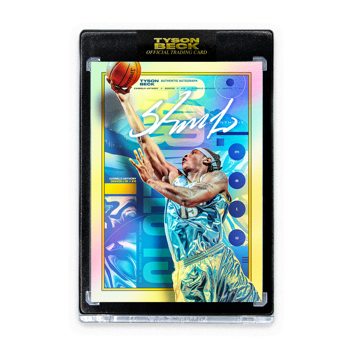 CARMELO ANTHONY X TYSON BECK - DENVER CHASE - AUTOGRAPH - LIMITED TO 1 ...