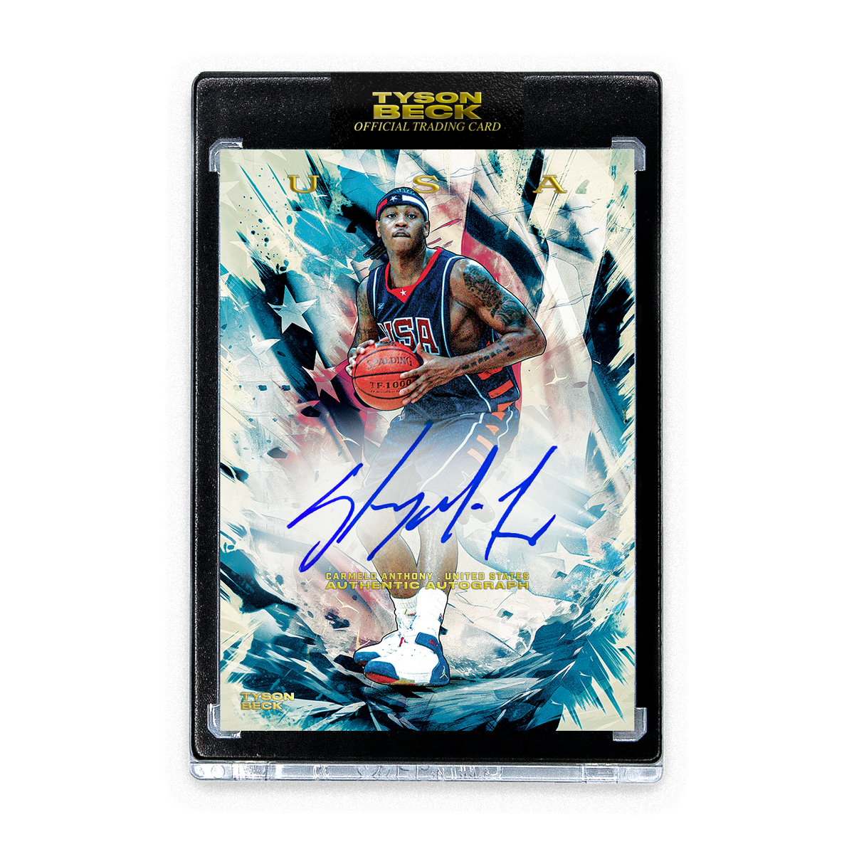 CARMELO ANTHONY X TYSON BECK - USA - AUTOGRAPH - LIMITED TO 29 – Tyson Beck