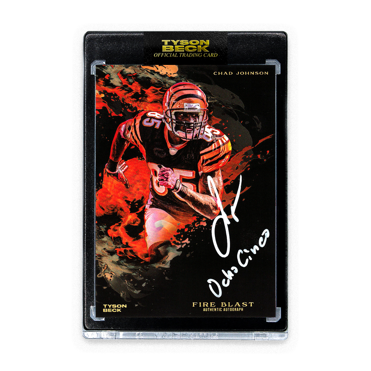 FIRE BLAST - CHAD "OCHOCINCO" JOHNSON X TYSON BECK - BLACK AUTOGRAPH ...