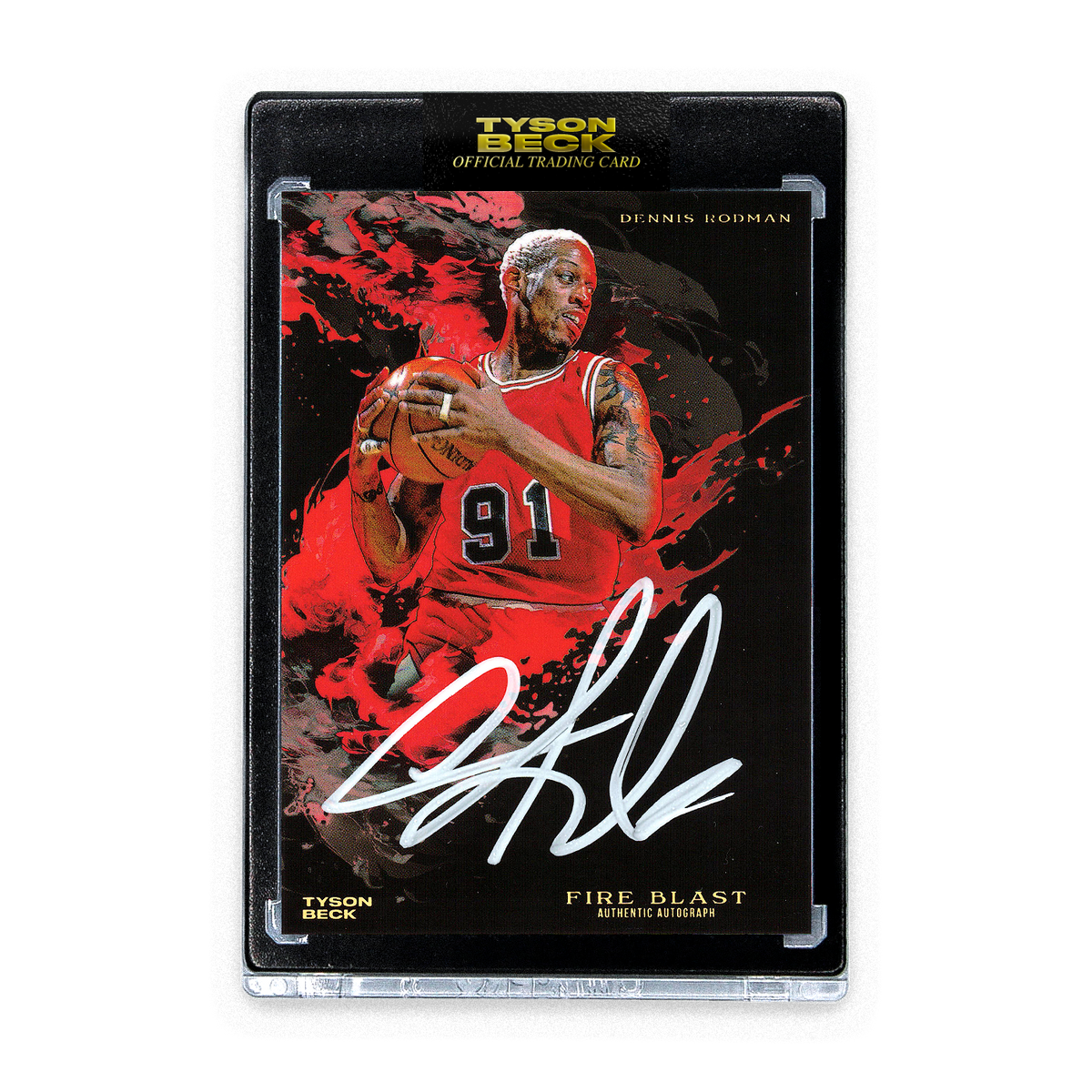 FIRE BLAST - DENNIS RODMAN X TYSON BECK - BLACK AUTOGRAPH - LIMITED TO ...