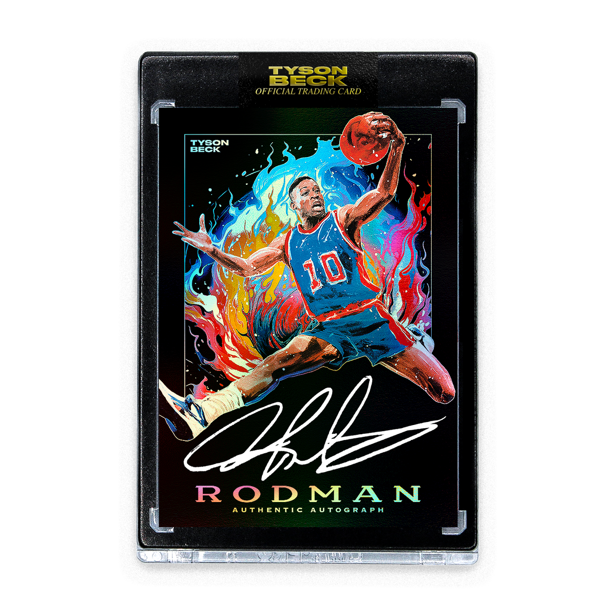 DENNIS RODMAN X TYSON BECK - MOTOR CITY - NIGHT FOIL - AUTOGRAPH - LIM ...