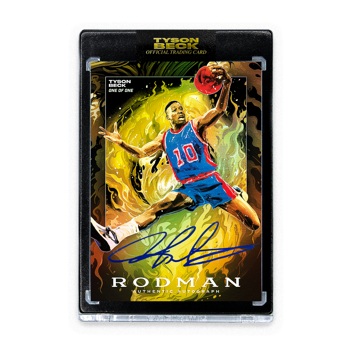 DENNIS RODMAN X TYSON BECK - MOTOR CITY - GOLD FOIL - AUTOGRAPH - ONE ...