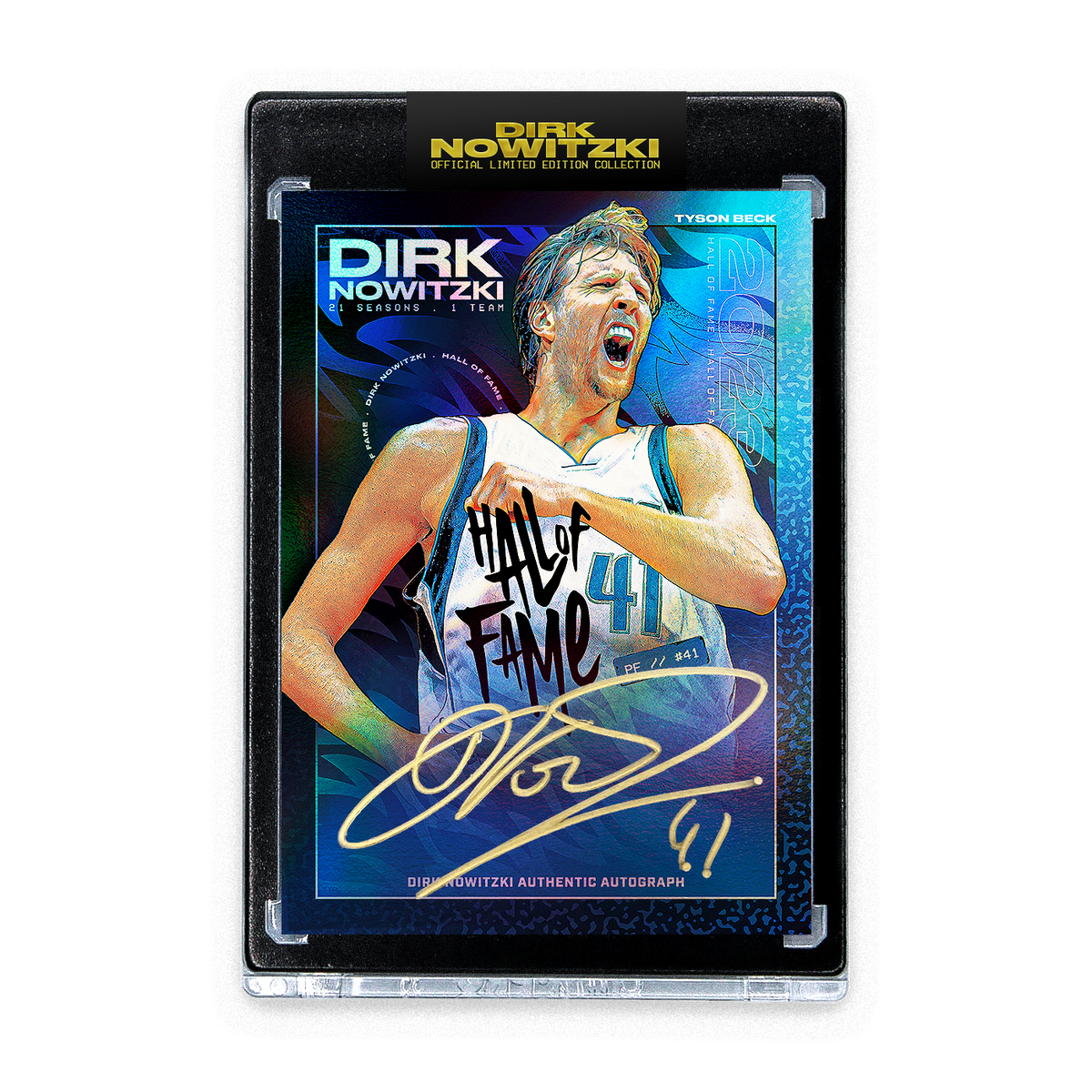 DIRK NOWITZKI X TYSON BECK - HALL OF FAME - NIGHT FOIL - AUTOGRAPH - L ...