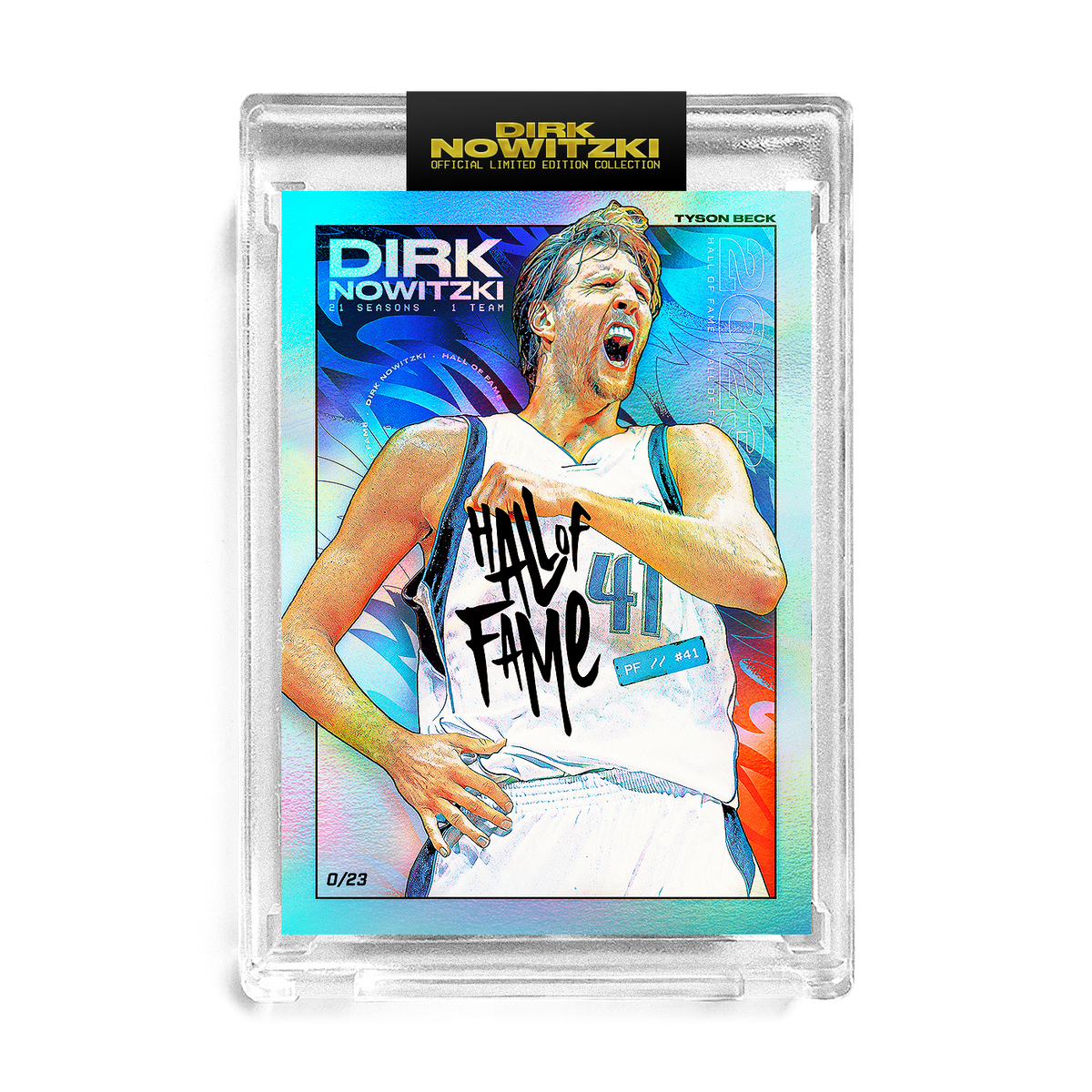 DIRK NOWITZKI X TYSON BECK - HALL OF FAME - RAINBOW FOIL - LIMITED TO ...