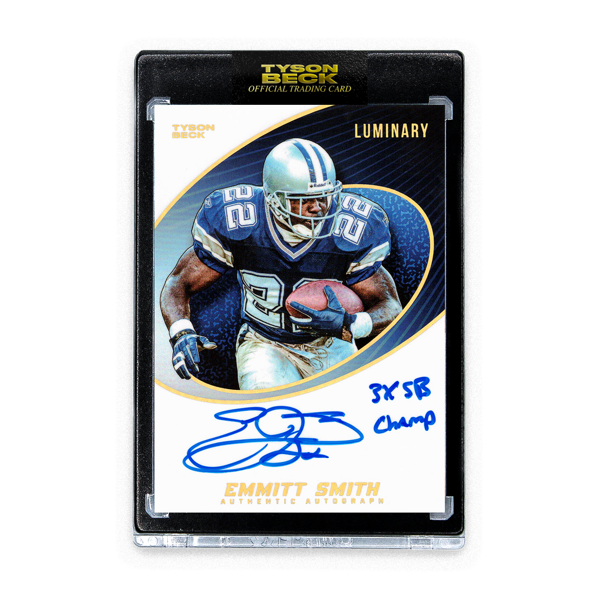 EMMITT SMITH X TYSON BECK - LUMINARY - AUTOGRAPH + INSCRIPTION - LIMIT ...