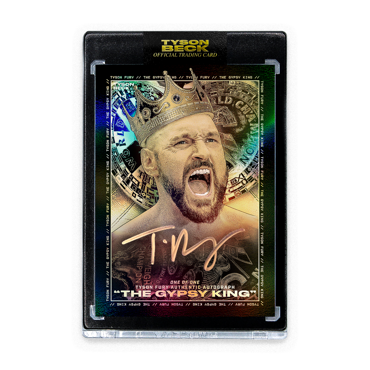 TYSON FURY X TYSON BECK - THE GYPSY KING - GOLD RAINBOW AUTOGRAPH - ON ...