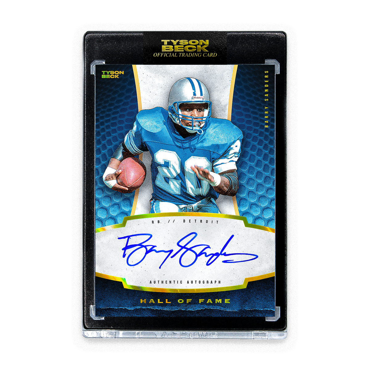 FOOTBALL HALL OF FAME - BARRY SANDERS - AUTOGRAPH - LIMITED TO 25 ...