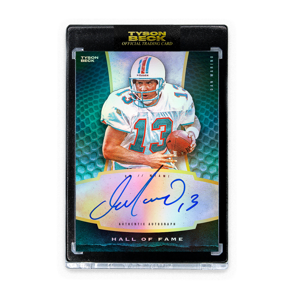 FOOTBALL HALL OF FAME - DAN MARINO - RAINBOW FOIL - AUTOGRAPH - LIMITE ...