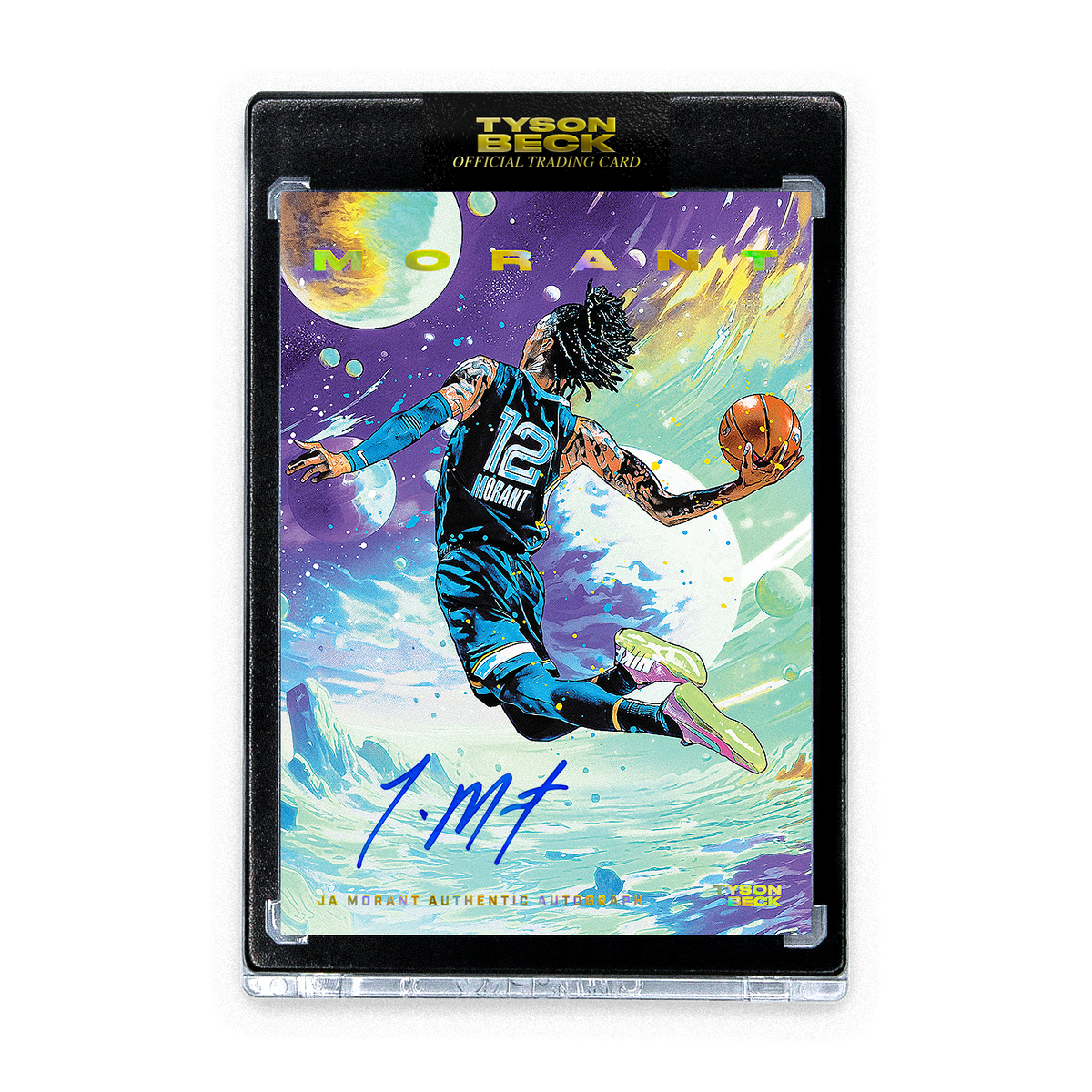 JA MORANT X TYSON BECK - COMIC - RETRO GOLD LASER - AUTOGRAPH - LIMITE ...