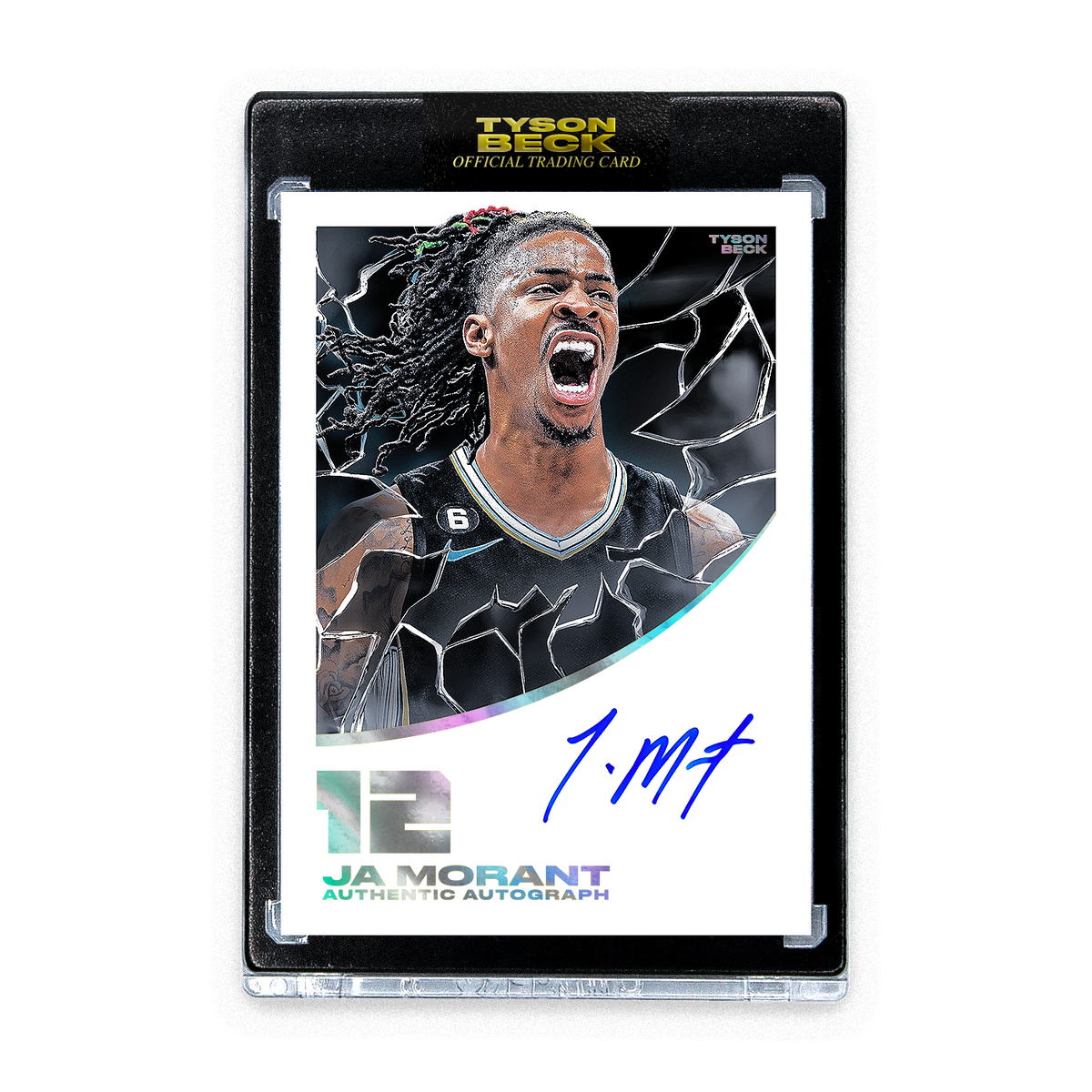 JA MORANT X TYSON BECK - GAME BREAKER - SILVER LASER - AUTOGRAPH - LIM ...