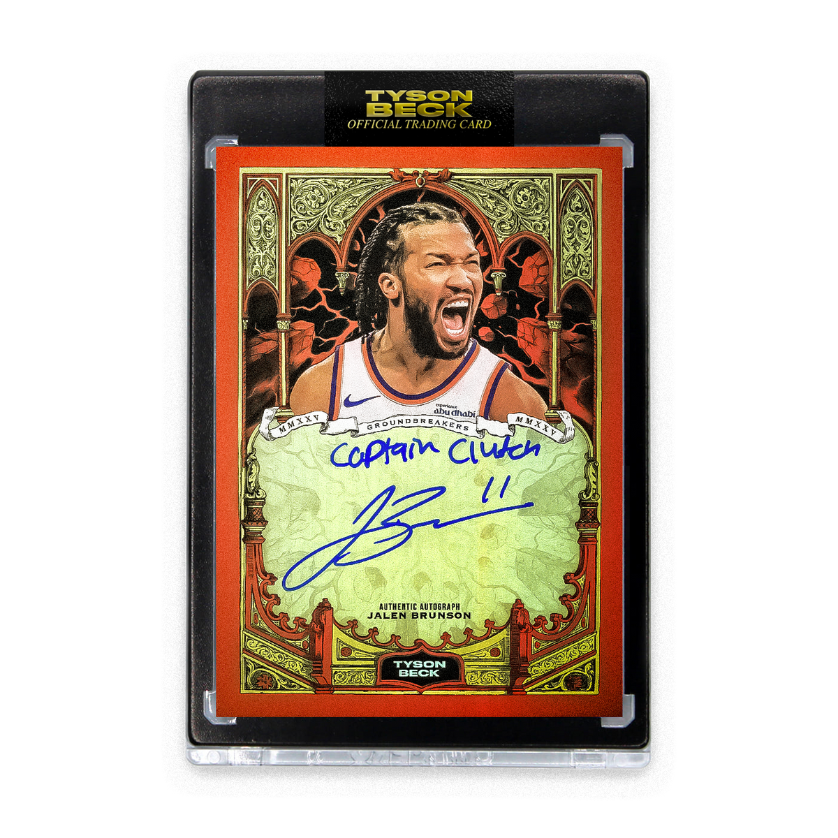 JALEN BRUNSON X TYSON BECK - GROUNDBREAKERS - RED FOIL - AUTOGRAPH + I ...