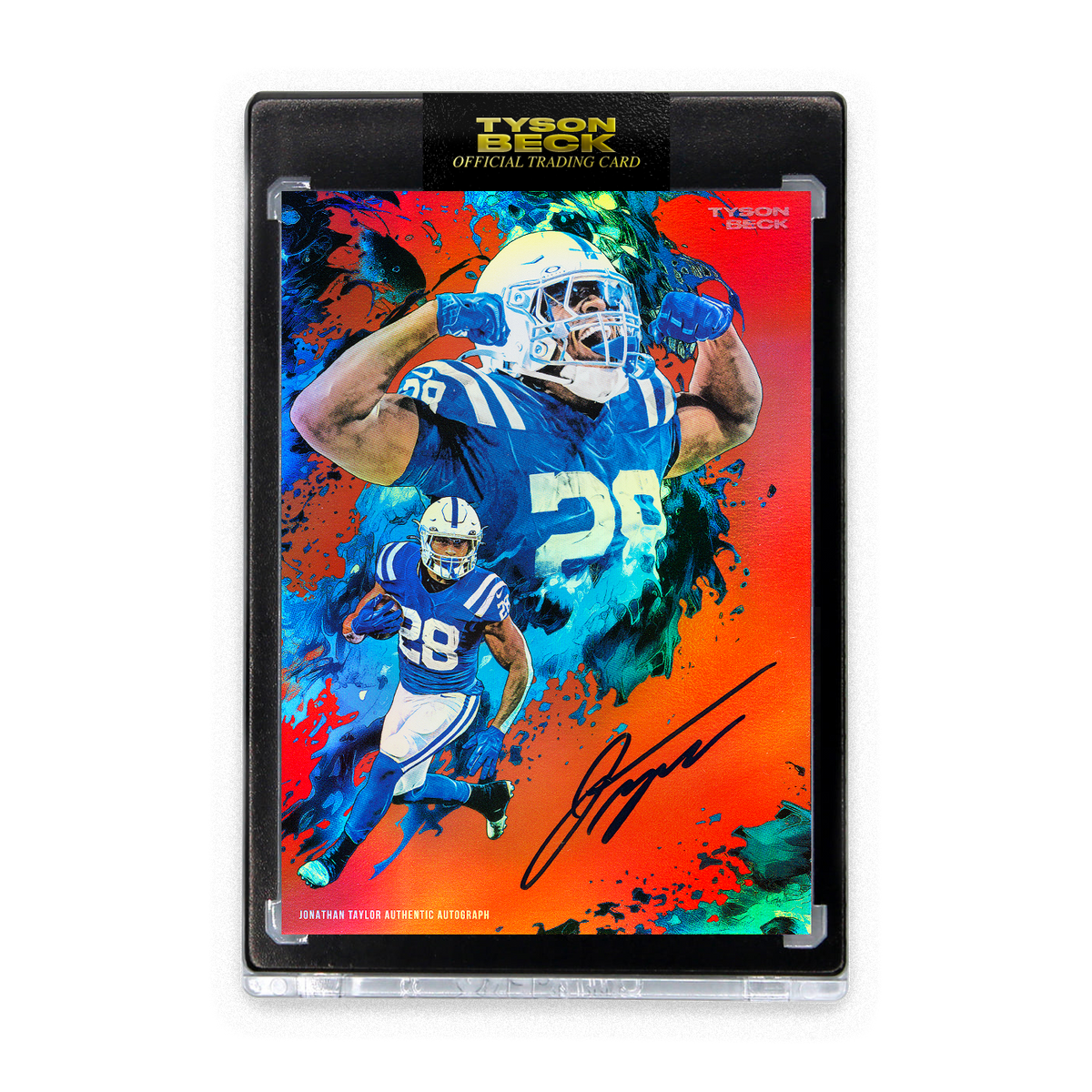 JONATHAN TAYLOR X TYSON BECK - FIRE BLAST - RED FOIL - AUTOGRAPH - LIM ...