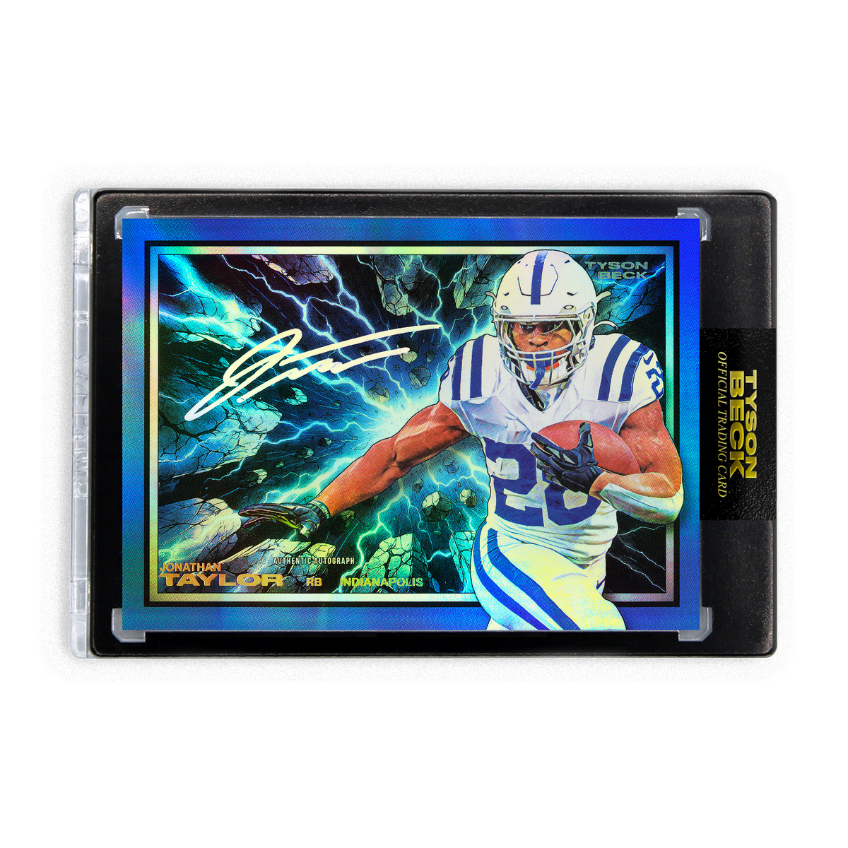 JONATHAN TAYLOR X TYSON BECK - BOLT - BLUE FOIL - AUTOGRAPH - LIMITED ...