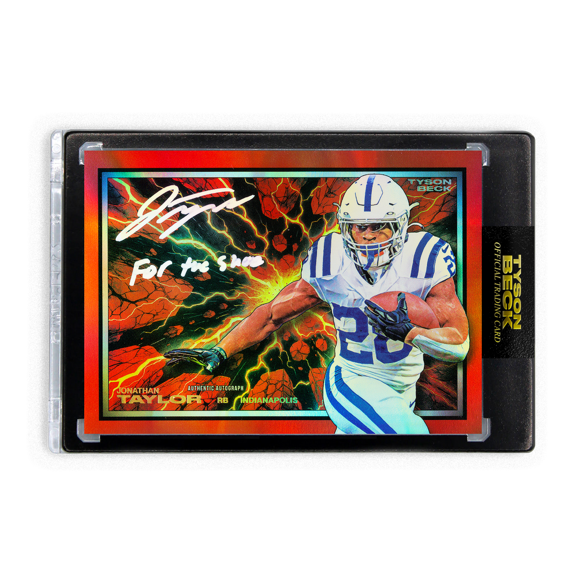 JONATHAN TAYLOR X TYSON BECK - BOLT - RED FOIL - AUTOGRAPH + INSCRIPTI ...