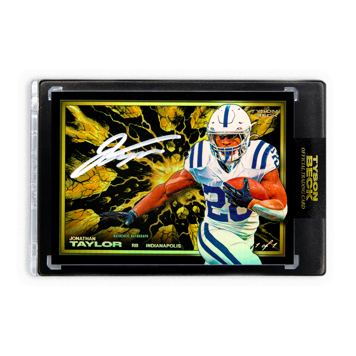 JONATHAN TAYLOR X TYSON BECK - BOLT - GOLD FOIL - AUTOGRAPH - ONE OF O ...