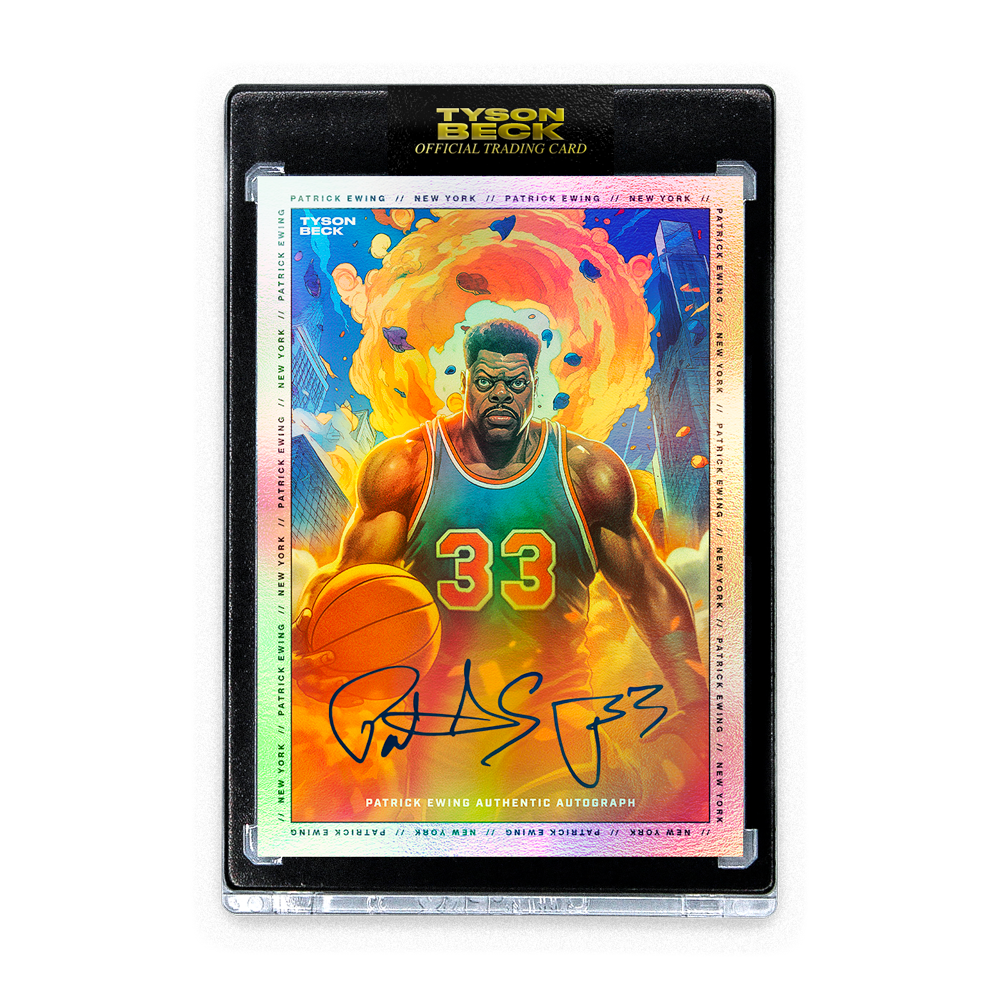 PATRICK EWING X TYSON BECK - "KING OF NEW YORK" - RAINBOW FOIL - AUTOG ...