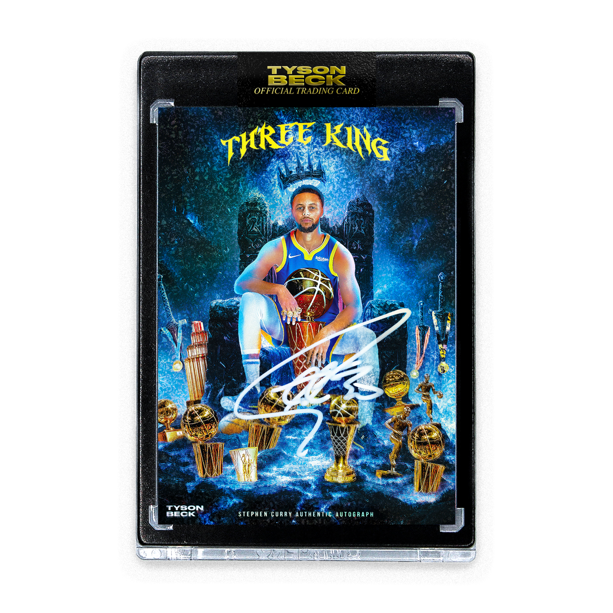 STEPHEN CURRY - TYSON BECK - THREE KING - ICE BLUE FOIL - AUTOGRAPH ...