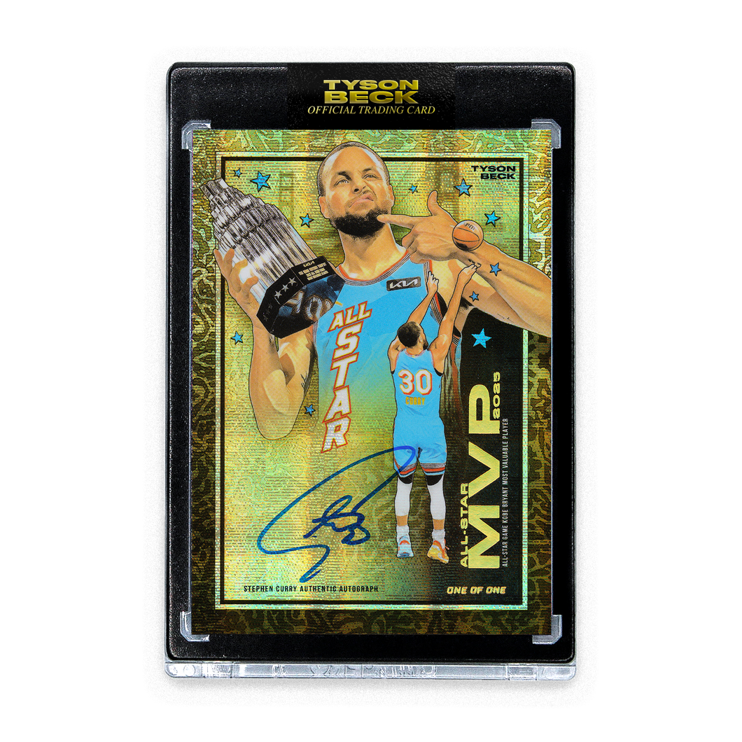 STEPHEN CURRY - TYSON BECK - 2025 ALL-STAR MVP - GOLD WAVE - AUTOGRAPH ...