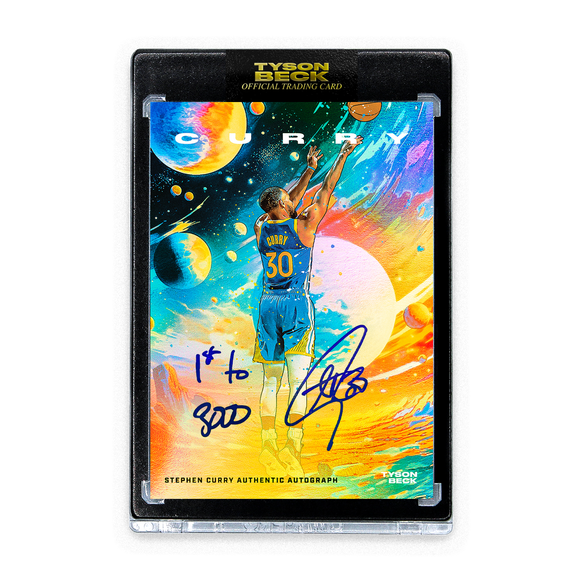 STEPHEN CURRY - TYSON BECK - COMIC - RAINBOW FOIL - AUTOGRAPH + INSCRI ...