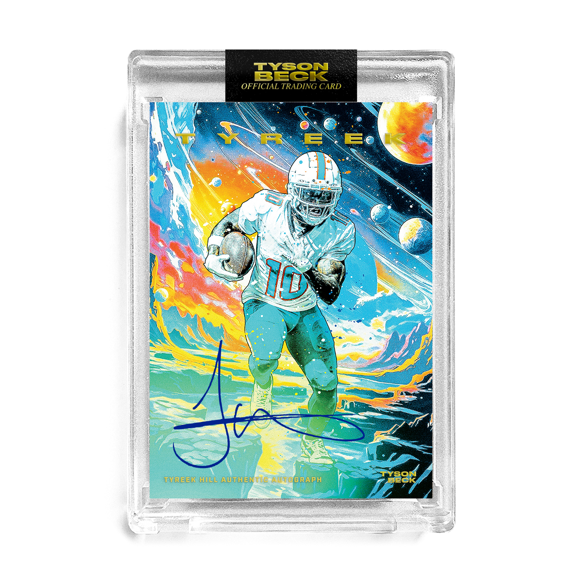 TYREEK HILL X TYSON BECK - "COMIC" - GOLD LASER - AUTOGRAPH - LIMITED ...