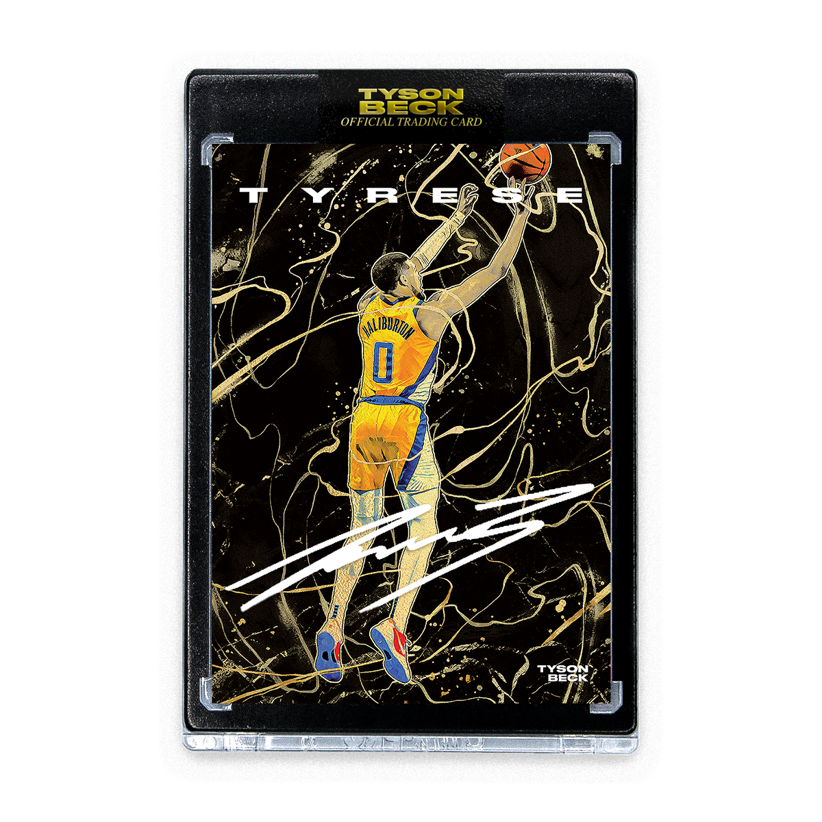 TYRESE HALIBURTON X TYSON BECK - COMIC - GOLD MARBLE FOIL - ARTIST AUT ...