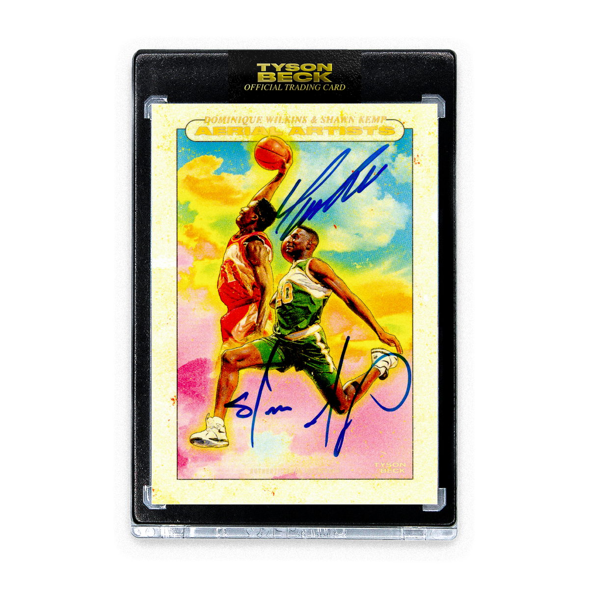 AERIAL ARTISTS - SHAWN KEMP X DOMINIQUE WILKINS - DUAL AUTOGRAPH - LIM ...