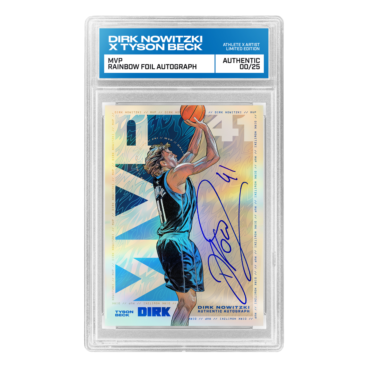 DIRK NOWITZKI X TYSON BECK - "MVP" - RAINBOW FOIL - AUTOGRAPH - LIMITE ...