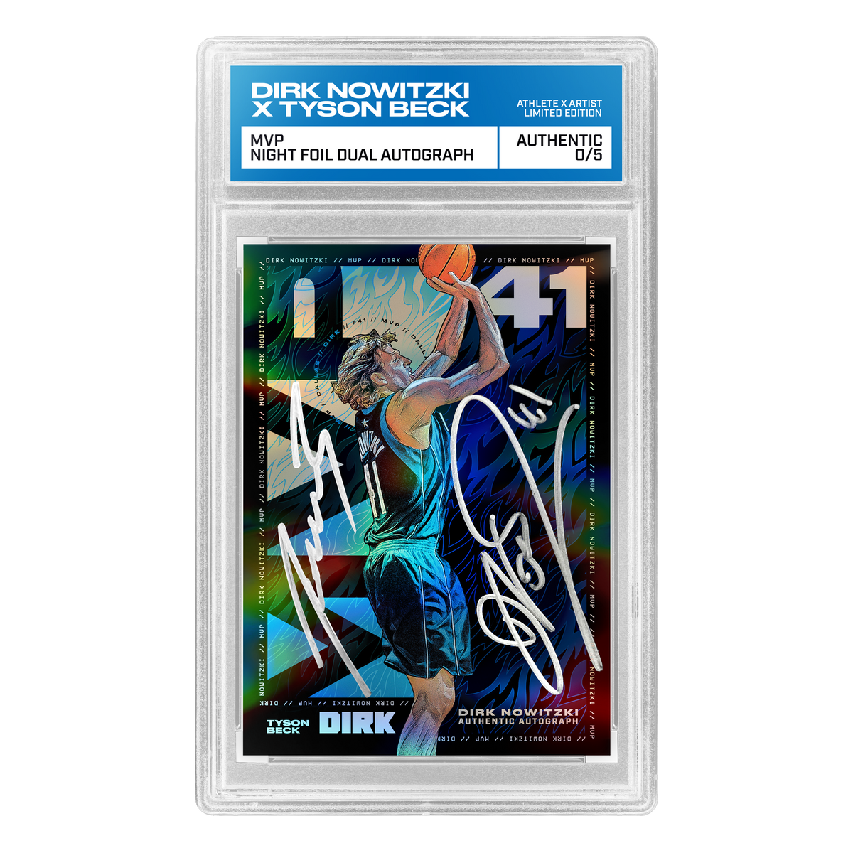 DIRK NOWITZKI X TYSON BECK - "MVP" - NIGHT FOIL - DUAL AUTOGRAPH - LIM ...