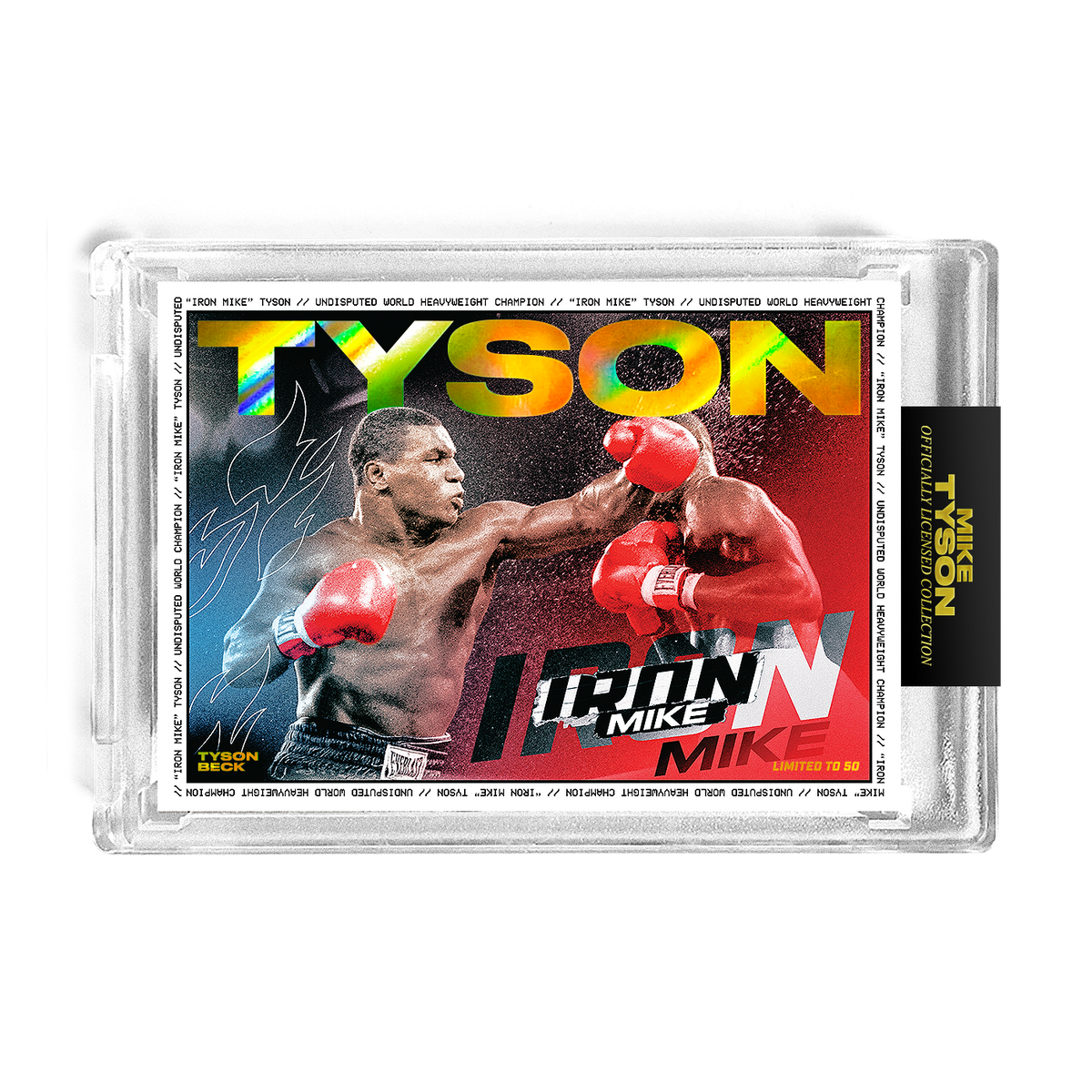 MIKE TYSON X TYSON BECK - "IRON MIKE" - GOLD LASER FOIL - LIMITED TO 5 ...