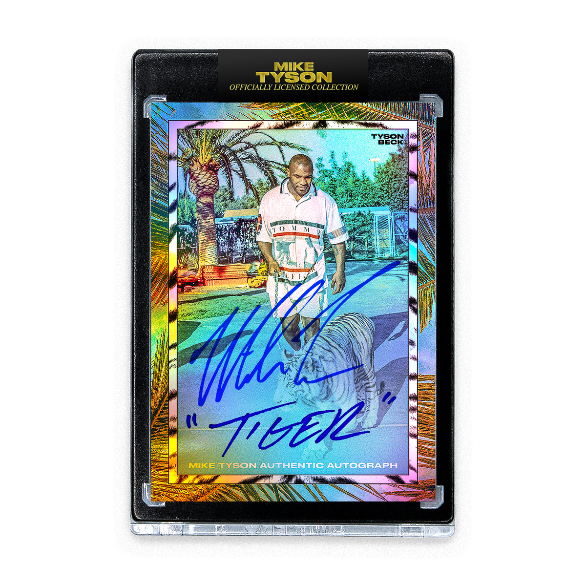 MIKE TYSON X TYSON BECK - "TIGER" - RAINBOW FOIL - AUTOGRAPH + ARTIST ...