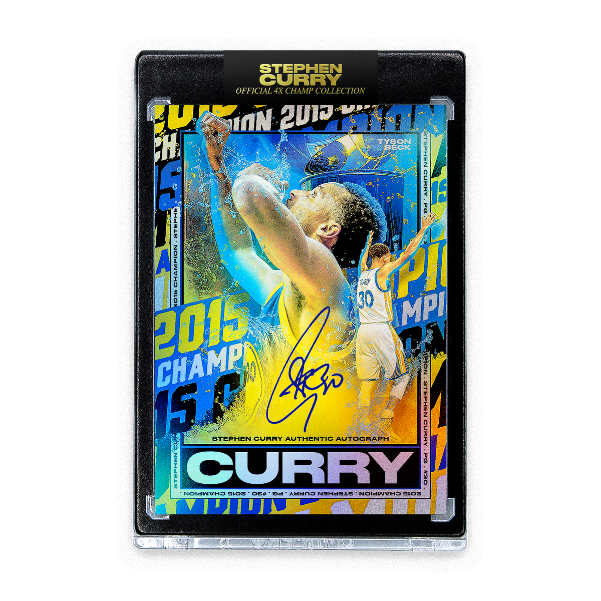 STEPHEN CURRY - 2015 CHAMP - AP VARIATION - AUTOGRAPH - LIMITED TO 22 ...
